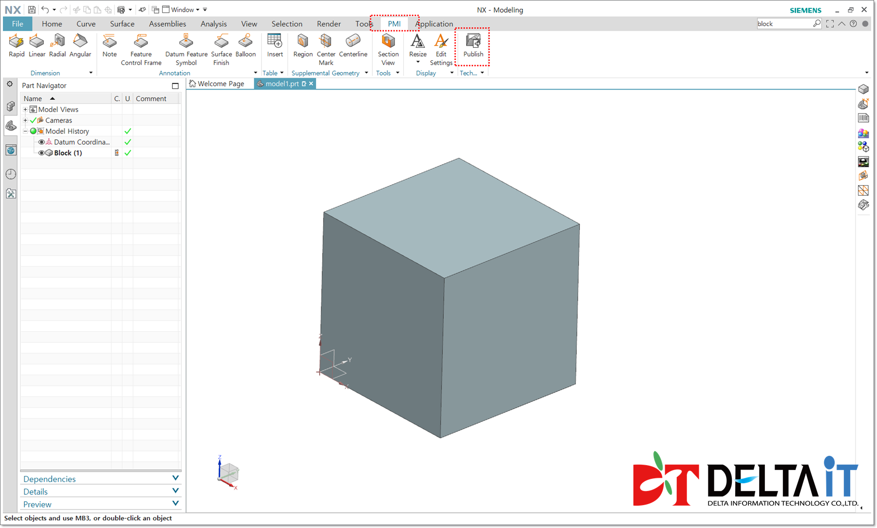 UG NX 3D PDF 저장 내보내기 기능 - NX TIP - 델타아이티